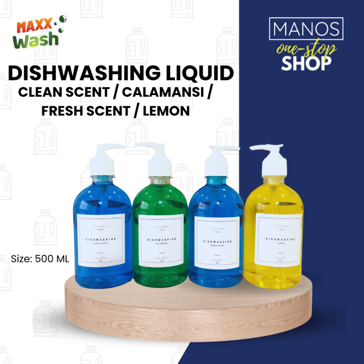 MAXXWASH DISHWASHING LIQUID 500ML - CLEAN SCENT / CALAMANSI / FRESH ...
