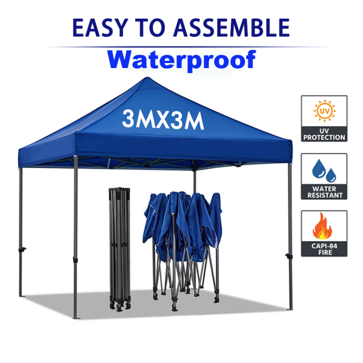 Tent 3x3 M Canopy Gazebo Retractable Tent Adjustable Height Frame ...
