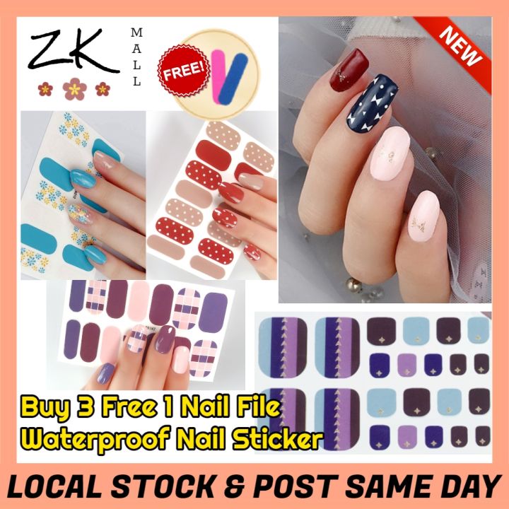 Fingernails & Toenails Sticker 【Buy 3 Free 1 Nail File】DIY Nail ...