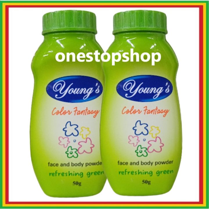 Young's Face Powder Refreshing Green 50g x2 | Lazada PH