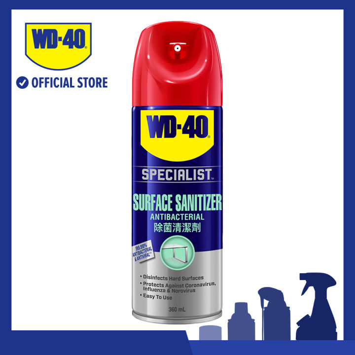 WD40 Surface Sanitizer 360ml, All-Purpose Disinfectant Spray, WD-40 ...
