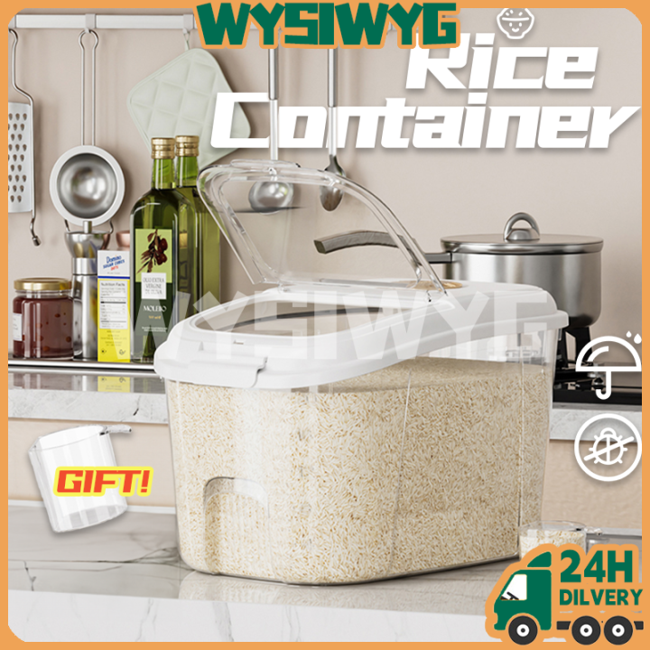 WYSIWYG Rice Container Kitchen Large Capacity Bucket Insect-proof Rice ...