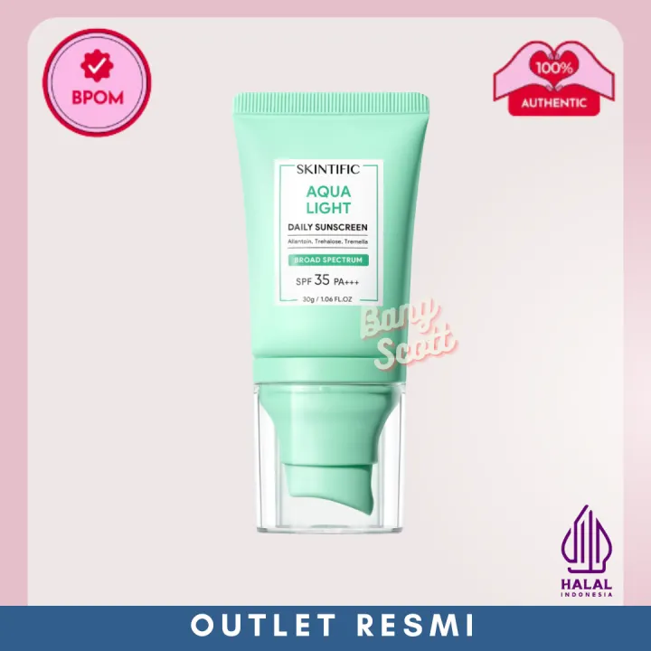 SKINTIFIC Aqua Light Texture Daily Sunscreen 30ml | Lazada Indonesia