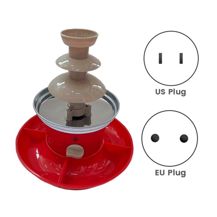 Chocolate Fountain Mini Fondue Set with Serving Tray Included,Electric ...