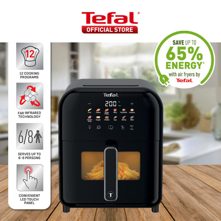 Tefal Easy Fry Far-Infrared Vision Digital Air Fryer with Window 6L ...