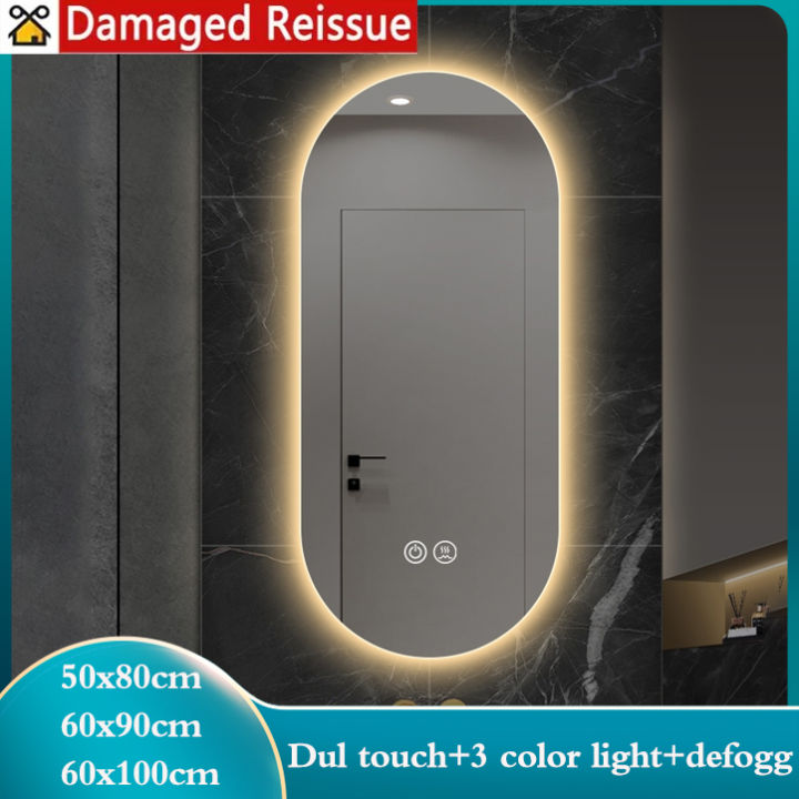 Bathroom Intelligent Mirror LED Lighting Backlight Mirror Touch ...