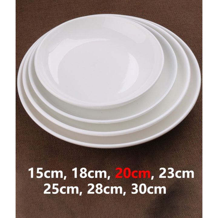 Piring Keramik Bulat Rata/Cembung - Diameter 20 cm | Lazada Indonesia