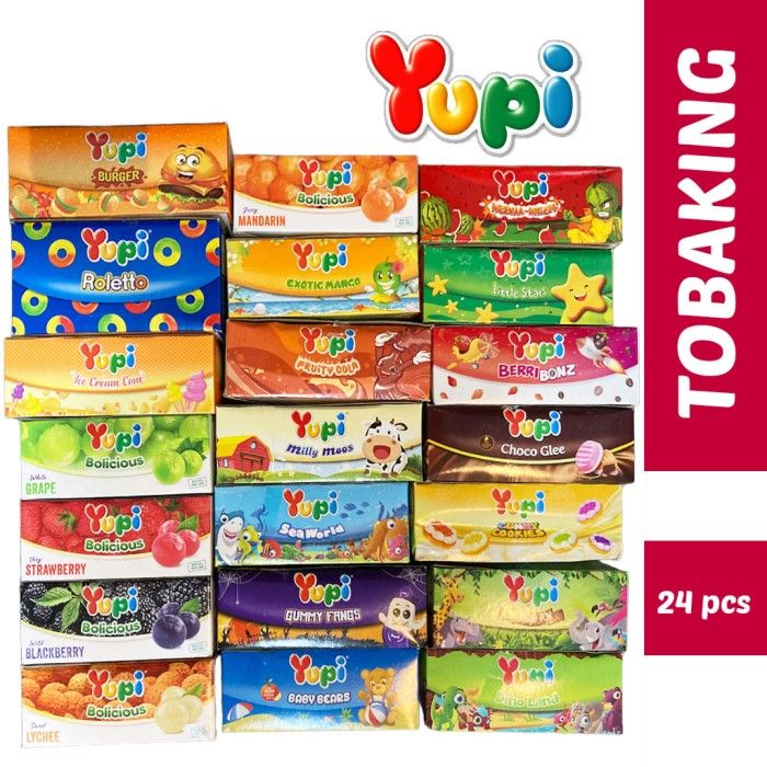Yupi Permen Jelly Box isi 24 Burger Marshmallow Dino Bear Cola Star | Lazada Indonesia