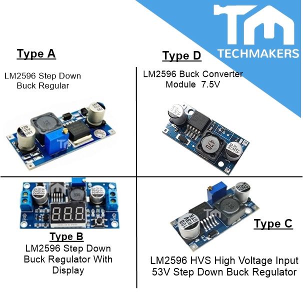 LM2596 2596 DC-DC Step-Down Buck Converter Adjustable Adjust Variable Voltage Regulator Module ...