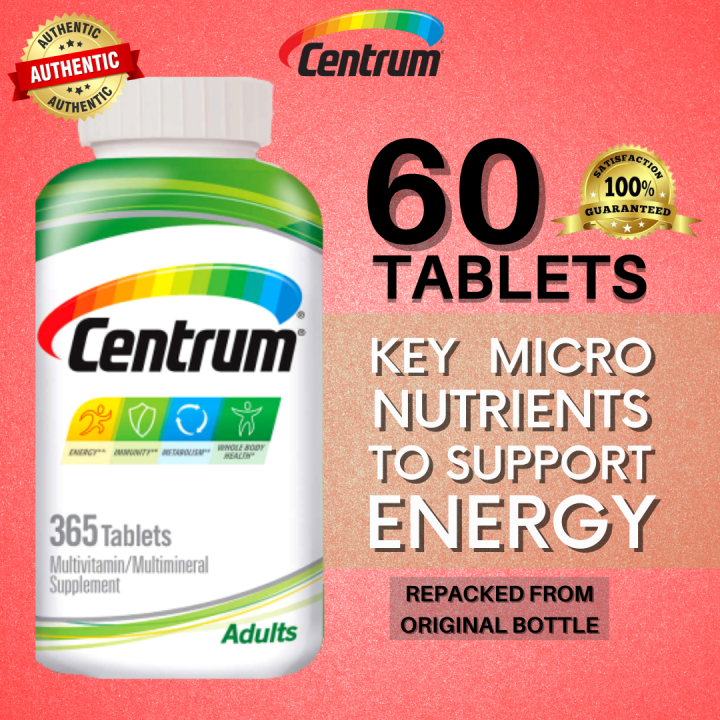 60 Tablets - Centrum Multivitamin Supplement Adults AUTHENTIC | Lazada PH