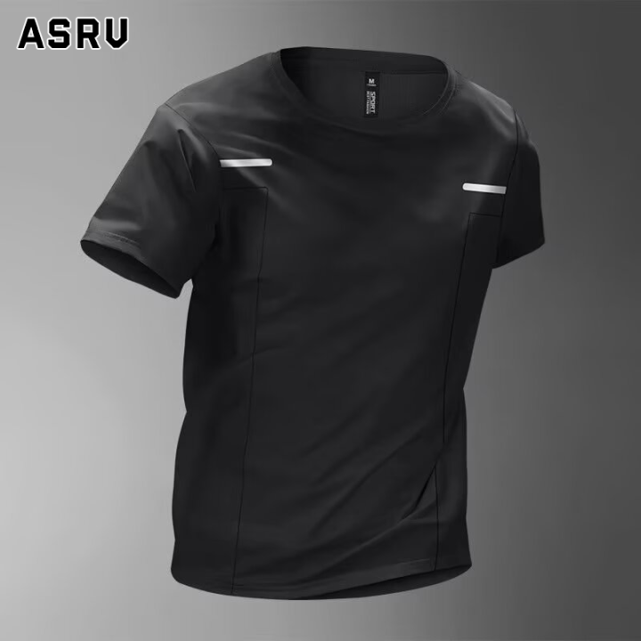 ASRV เสื้อยืดผู้ชายสำหรับปีนเขากลางแจ้งแห้งเร็วเสื้อยืดผู้ชายฤดูร้อน ...