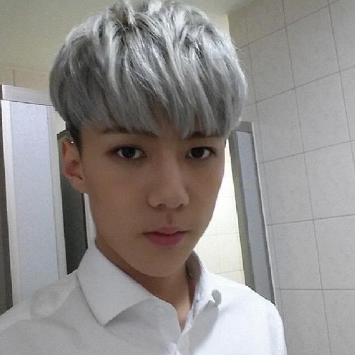 Korean handsome man wig Lola kulay abo maikling tuwid na buhok | Lazada PH