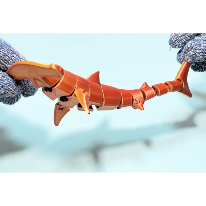 Articulated Hammer Head Shark Toy Mainan Anak Hiu Martil Fleksibel ...