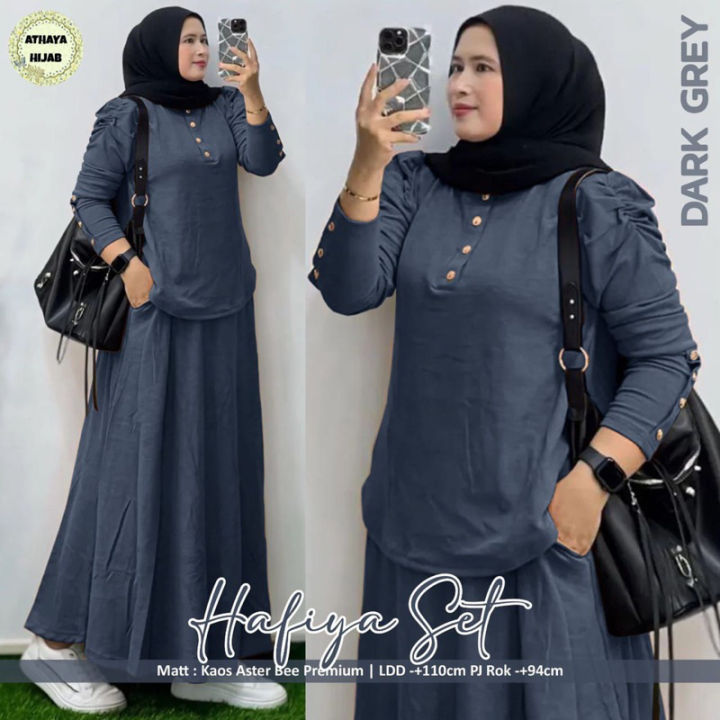 Aranti skirt setelan rok viral hafiya one set rok kekinian knit strecht ...