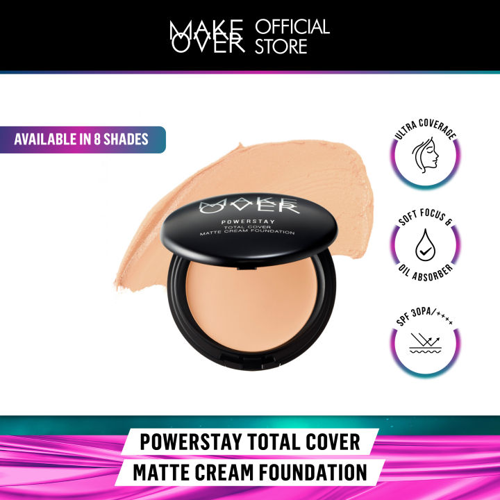 MAKE OVER Powerstay Total Cover Matte Cream Foundation 12 g - Cream ...