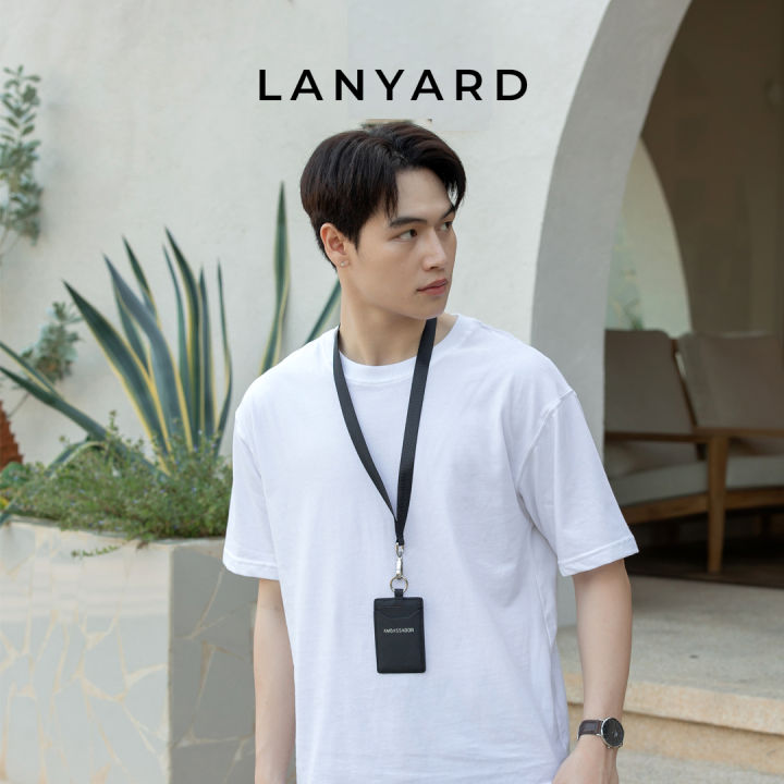 AMBASSADOR | สายคล้องคอ พิมพ์ชื่อได้ รุ่น CLASSIC LANYARD | Lazada.co.th