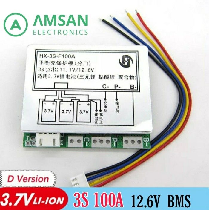 BMS 3S 100A 12V Lithium Polymer Ternary Battery Protection Board | Lazada Indonesia