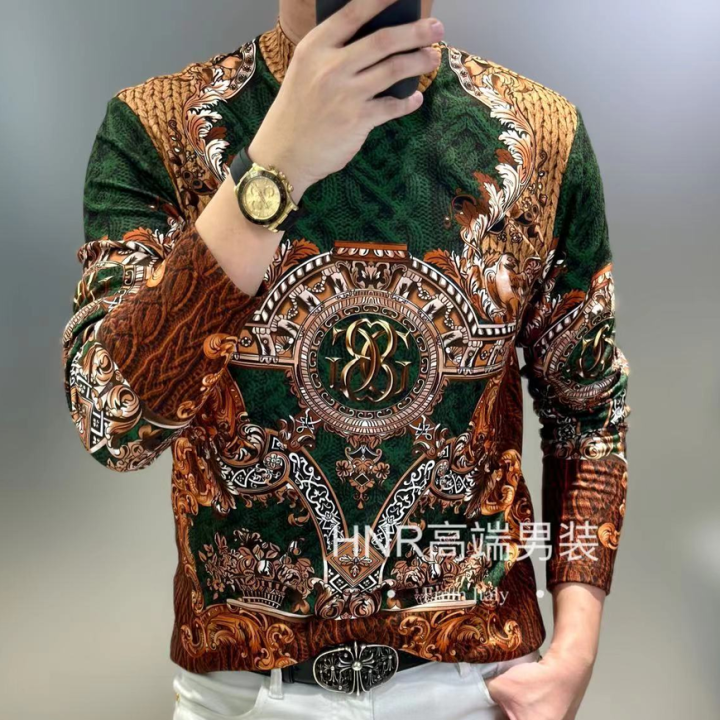 FULAIDA เสื้อสเวตเตอร์เทรนด์ลำลองสำหรับผู้ชาย,2024ยุโรปฤดูใบไม้ร่วง ...