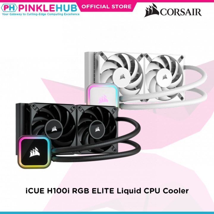 PinkleHub | Corsair iCUE H100i RGB ELITE Liquid CPU Cooler | Lazada PH