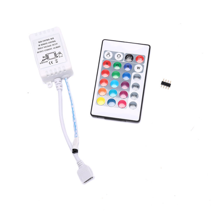 [AYLMER] LED RGB Controller 24 Key IR Remote DC12V Dimmer Control Box ...
