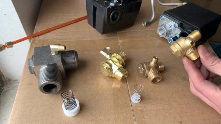 3-Port Check Valve Brass Male-Threaded Workshop Replace Air Compressor ...
