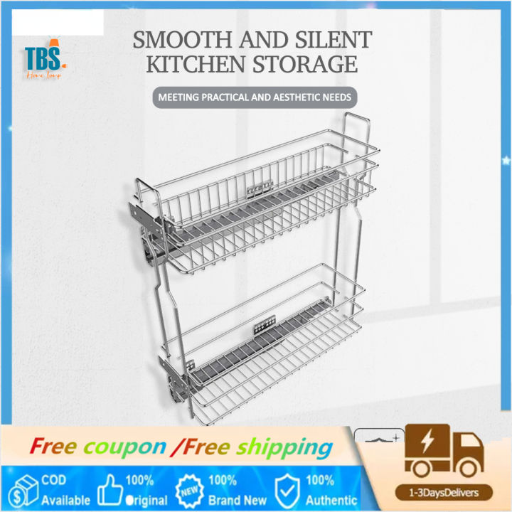 Condiments Pull out basket 2 layer 304 stainless | Lazada PH