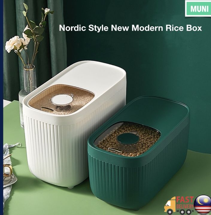 Nordic Style Rice Storage Box Rice Bucket Rice Dispenser Rice Container ...