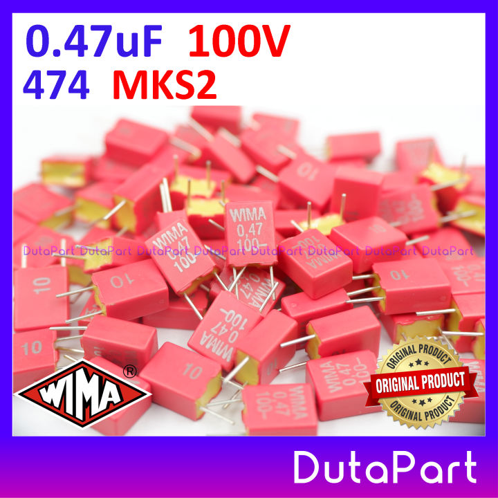5 PCS 100V 0.47uF 474 MKS2 MKS 2 WIMA Film Capacitor Made In Germany ...