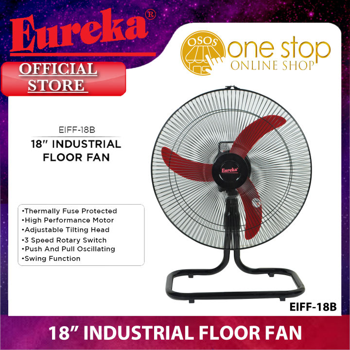 EUREKA Original 18" Industrial Floor Fan Electric Fan 70w EIFF-18 •OSOS ...