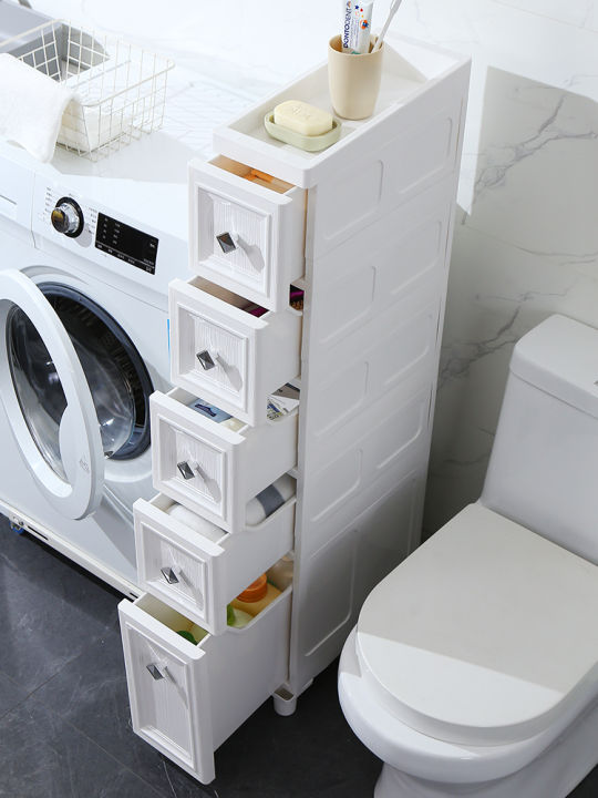 Toilet shelf floor-to-floor multi-layer crevice storage cabinet Toilet ...