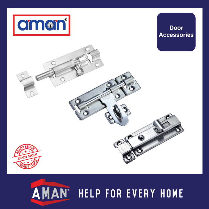 AMAN Stainless Steel Door Bolts Latch Slug Sliding Door Lock Door Slide ...