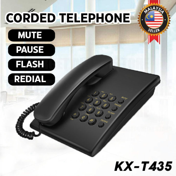 Wired Corded Wall Hanging Landline Telephone Loud Volume Redial Mute ...
