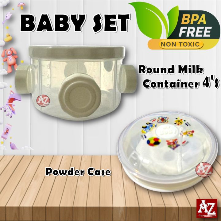 Baby Bundle Set -Milk Container 4 spout , Puff Powder Case | Lazada PH