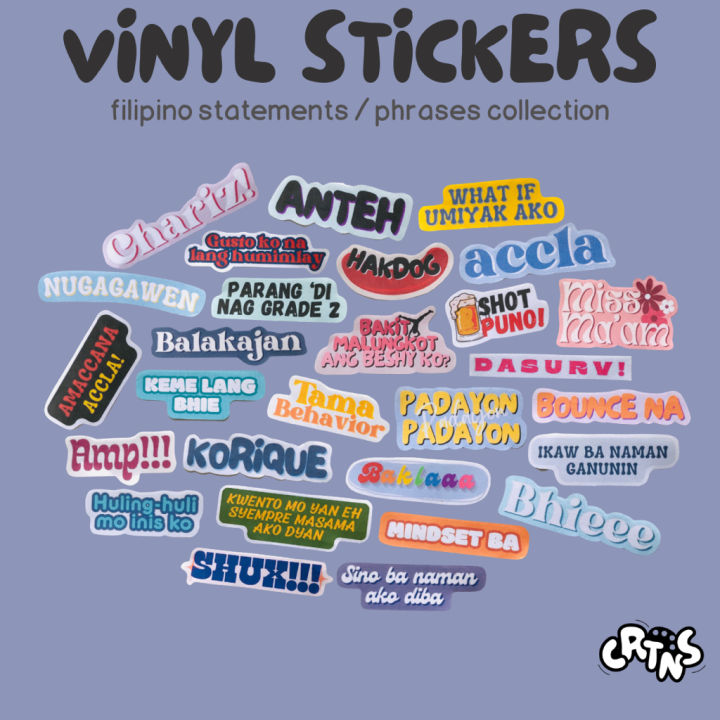 Filipino Statement/Phrases Stickers - Vinyl Waterproof Sticker | Lazada PH