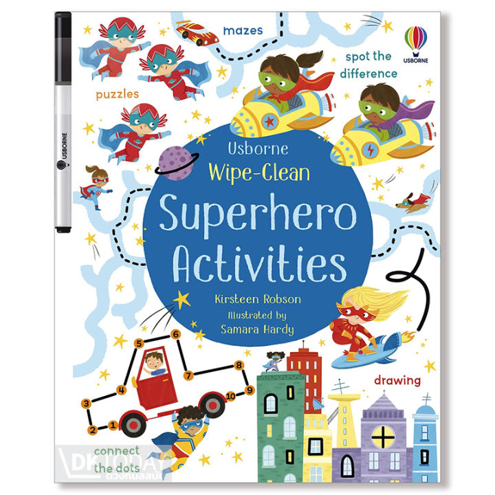 USBORNE WIPE-CLEAN :SUPERHERO ACTIVITIES BY DKTODAY | Lazada.co.th