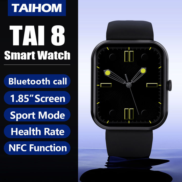TAIHOM TAI8 Smart Watch for Men Women Bluetooth 5.2 full screen touch ...