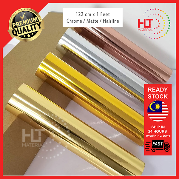 Gold Sticker And Silver Sticker 4 Feet Width x 1 Feet Length Chrome ...