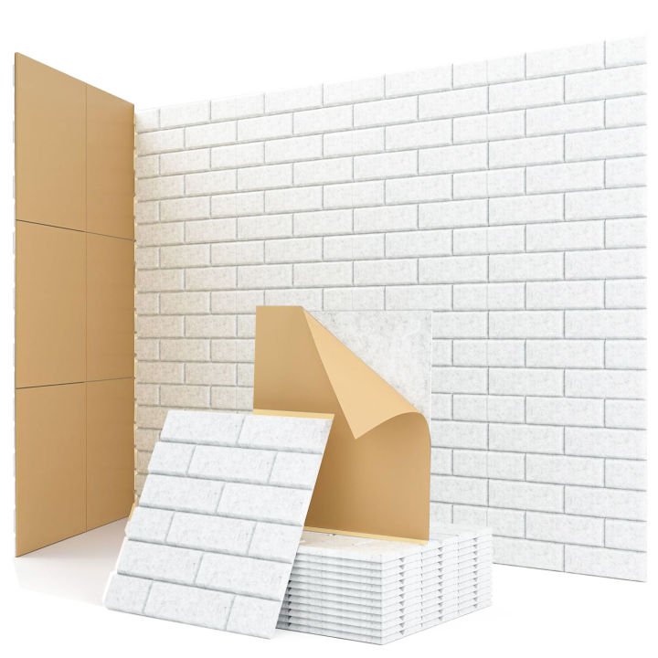 BEIYIN Self Adhesive Brick Shape Acoustic Panels 60X60CM Studio ...
