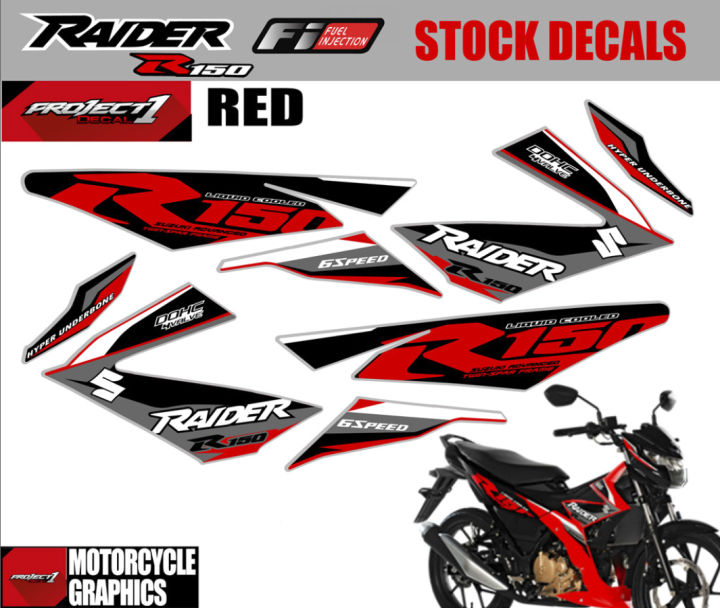 Suzuki raider R150 fi stock decals laminated sticker | Lazada PH