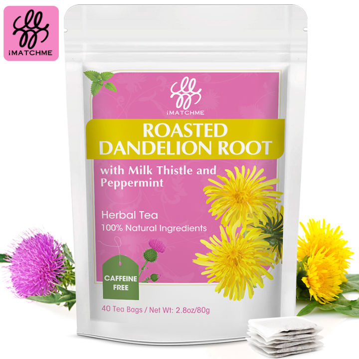 iMATCHME Roasted Dandelion Root Tea with Milk Thistle Peppermint tea ...
