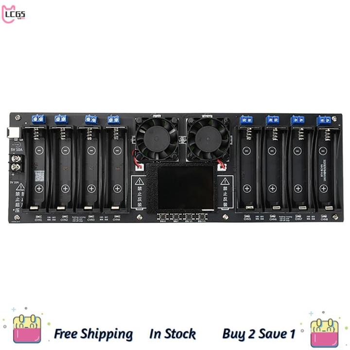 18650 Lithium Battery Capacity Tester Module 8 Channels New MAh MWh ...