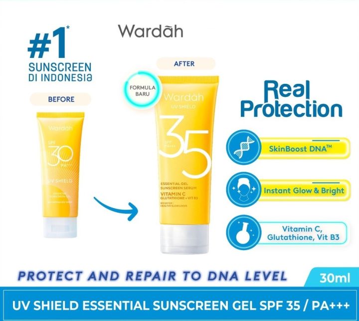 WARDAH UV Shield Sunscreen SPF 35 PA +++ / Kemasan Baru | Lazada Indonesia WARDAH UV Shield Sunscreen SPF 35 PA +++ / Kemasan Baru | Lazada Indonesia