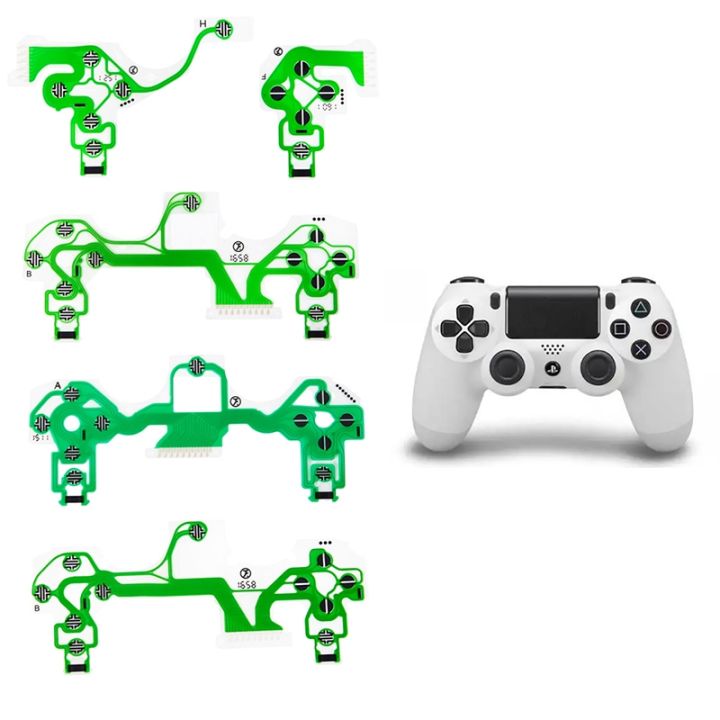 Green Replacement Buttons Ribbon Circuit Board For PS4 Dualshock 4 Pro ...