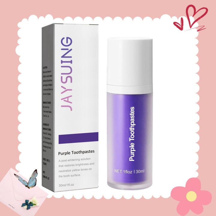 【Hot Sale】Jaysuing Purple Toothpastes Whitening Sensitive Tartar Yellow ...