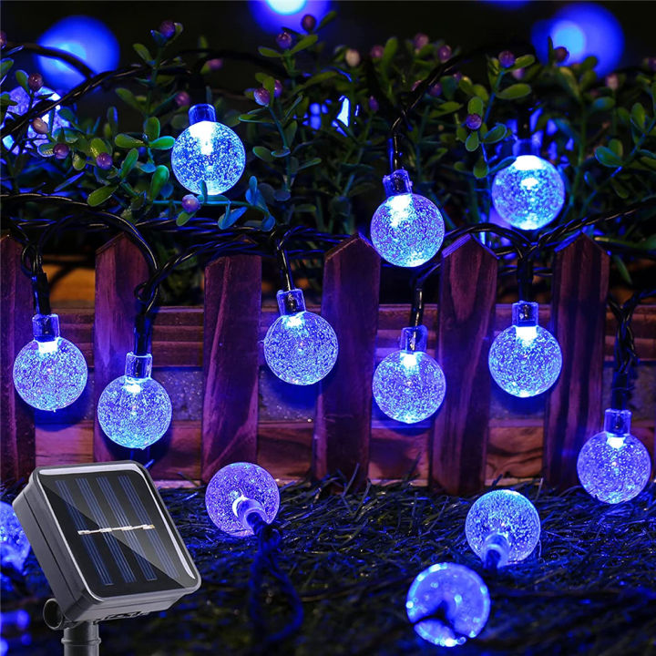 Solar String Lights Outdoor 20/50/100/200Leds Crystal Ball Lights with ...
