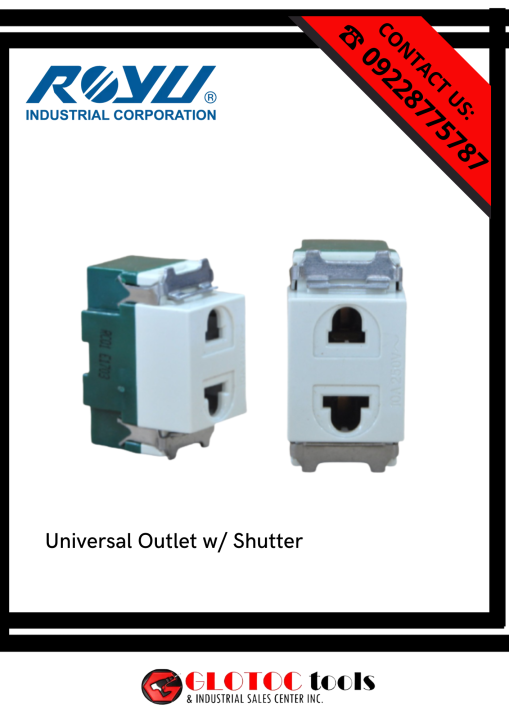 ROYU Universal Outlet w/ Shutter 10A 250V | Lazada PH