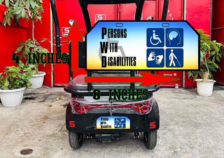 PWD AND SENIOR CITIZEN DESIGN EBIKE PLATE | Lazada PH