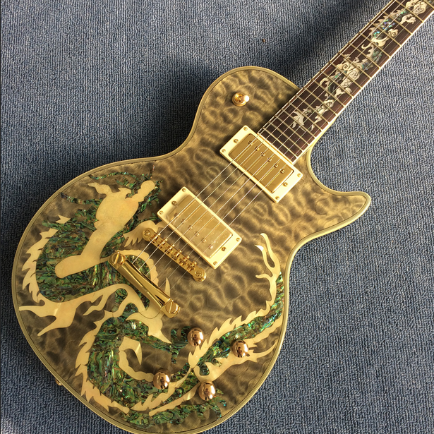 Custom Gibson Les Paul Electric Fingerboard Dragon Inlay Loong Finsh ...