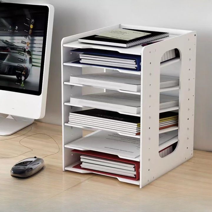 A4 Paper File Holder Storage Box Desktop 5 Layer Book Desk Shelf Home ...