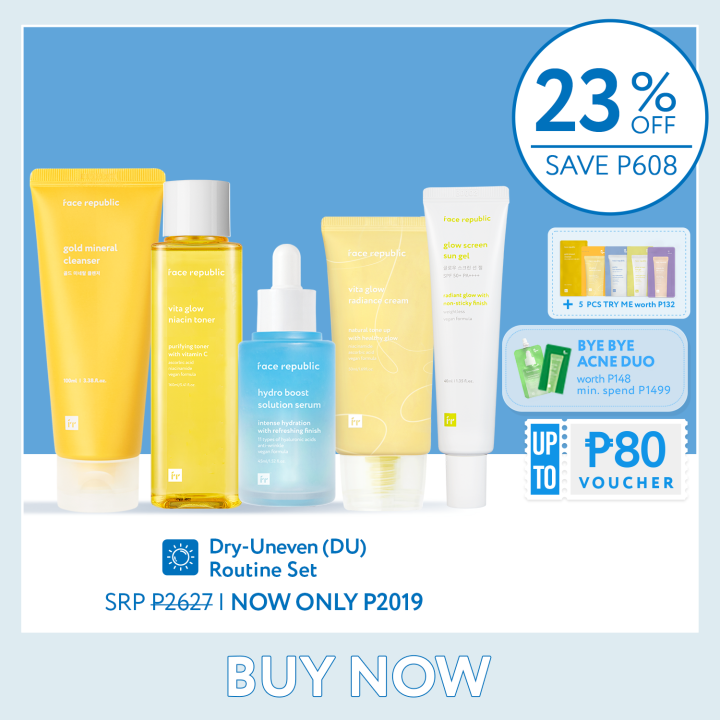 Face Republic Dry Uneven (DU) Routine Set [Moisturizing, Brightening ...